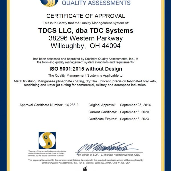 Download Certificate Page – TDC Systems